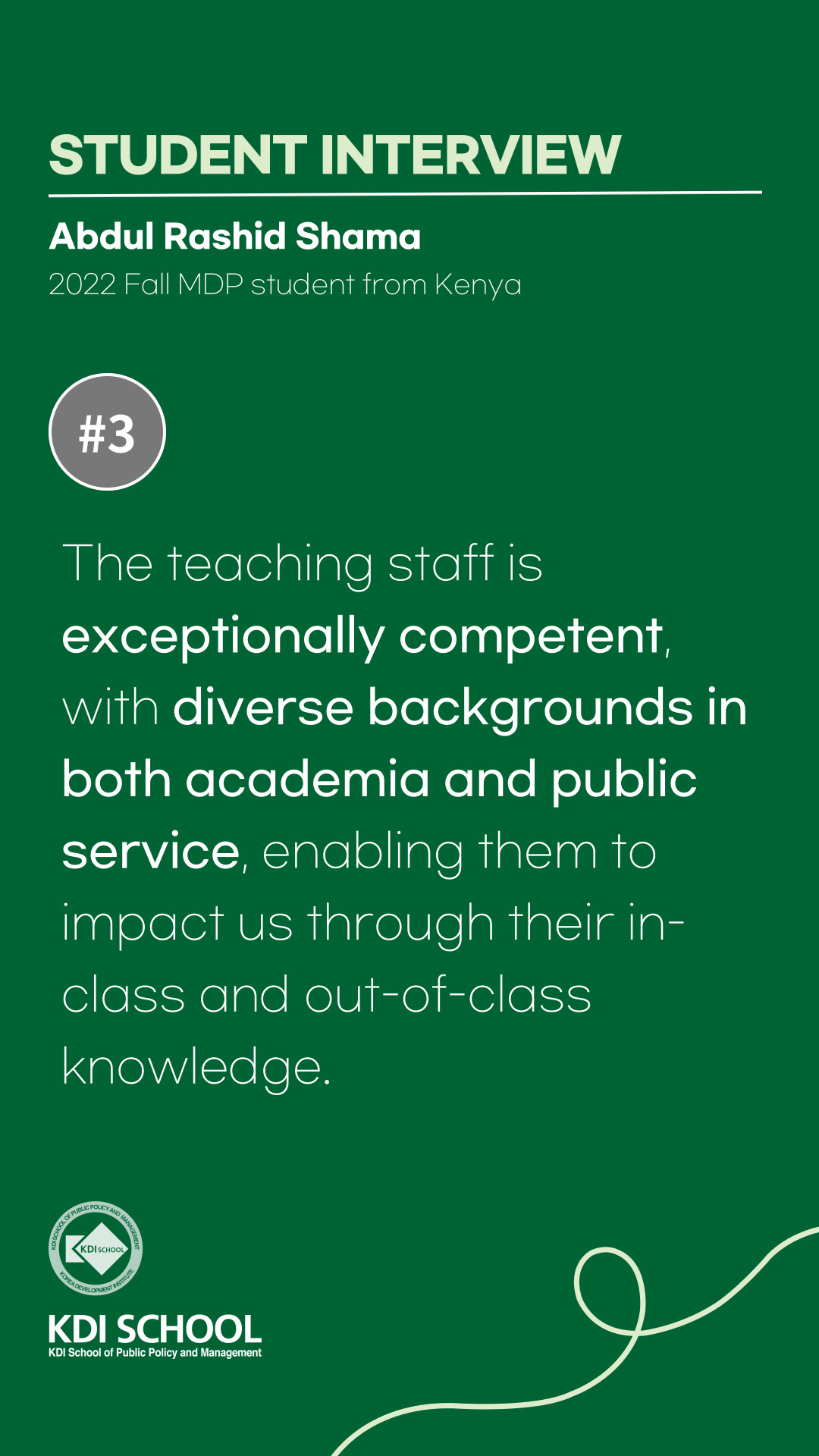 I am more than delighted to study at KDI school - Abdul Rashid Shama ...