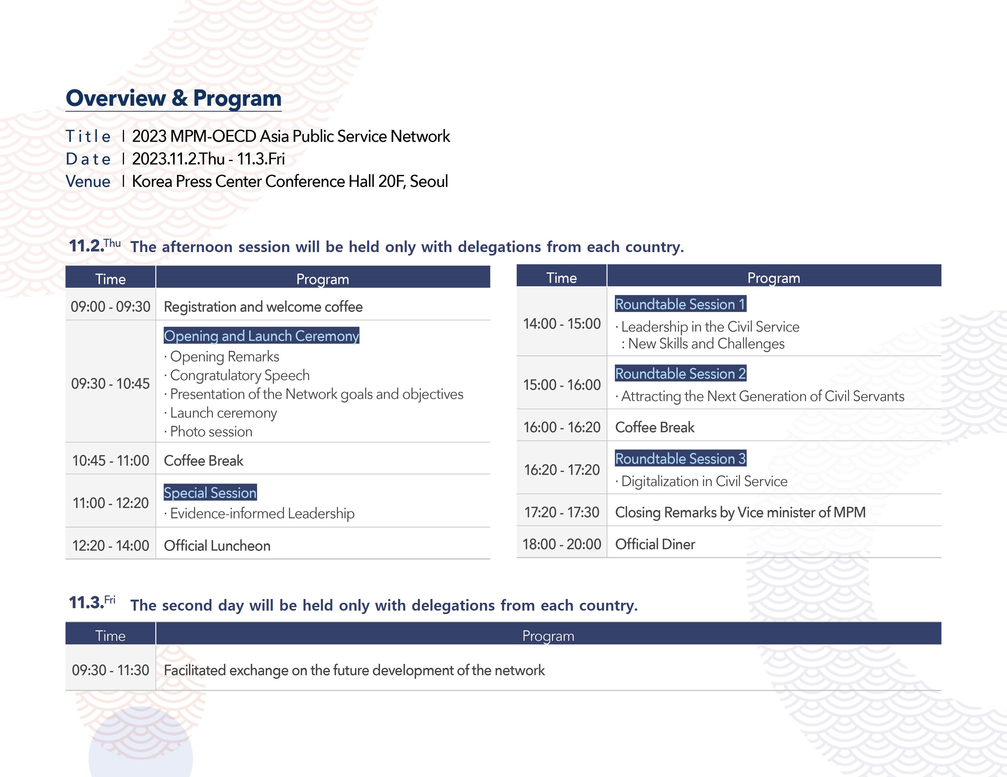 2023 MPM-OECD ASIA PUBLIC SERVICE NETWORK | Events & Seminars | News ...