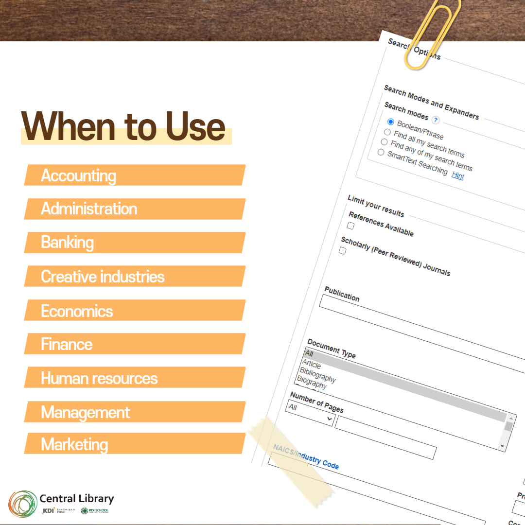 [KDI School Library] Monthly DB for September: Business Source Ultimate ...