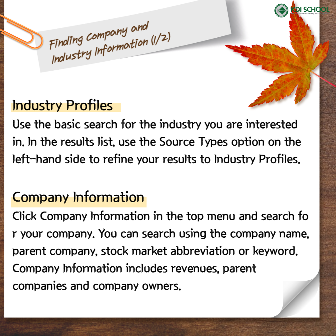 [KDI School Library] Monthly DB for September: Business Source Ultimate ...