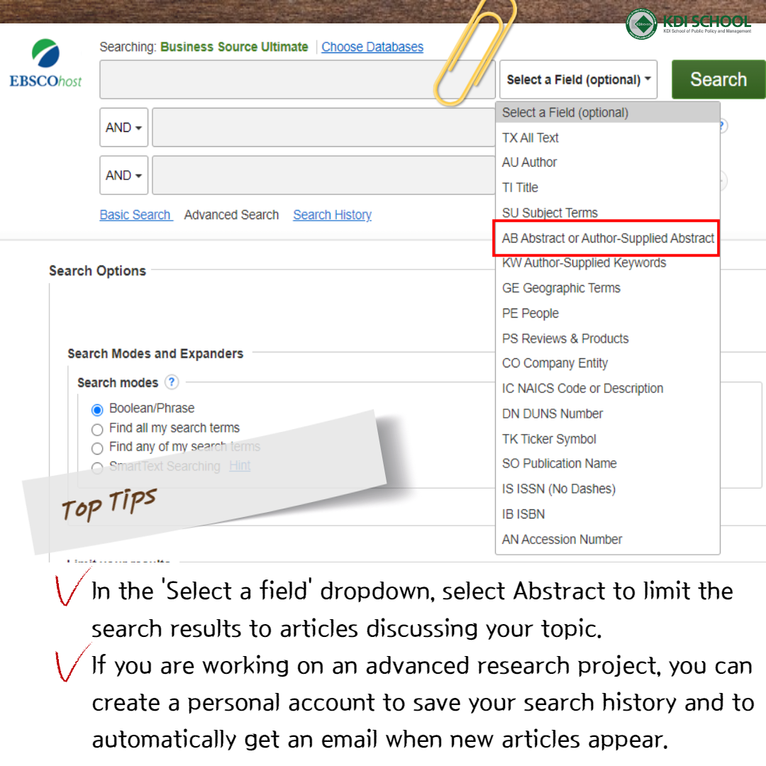 [KDI School Library] Monthly DB for September: Business Source Ultimate ...